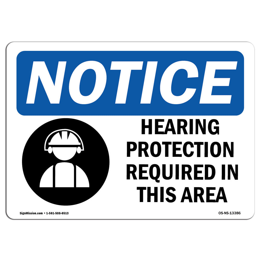 SignMission Hearing Protection Required Sign with Symbol | Wayfair