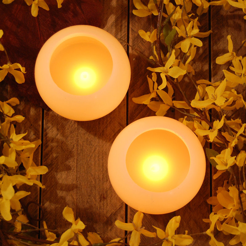 The Holiday Aisle® Battery Operated Round Wax LED Candles & Reviews ...