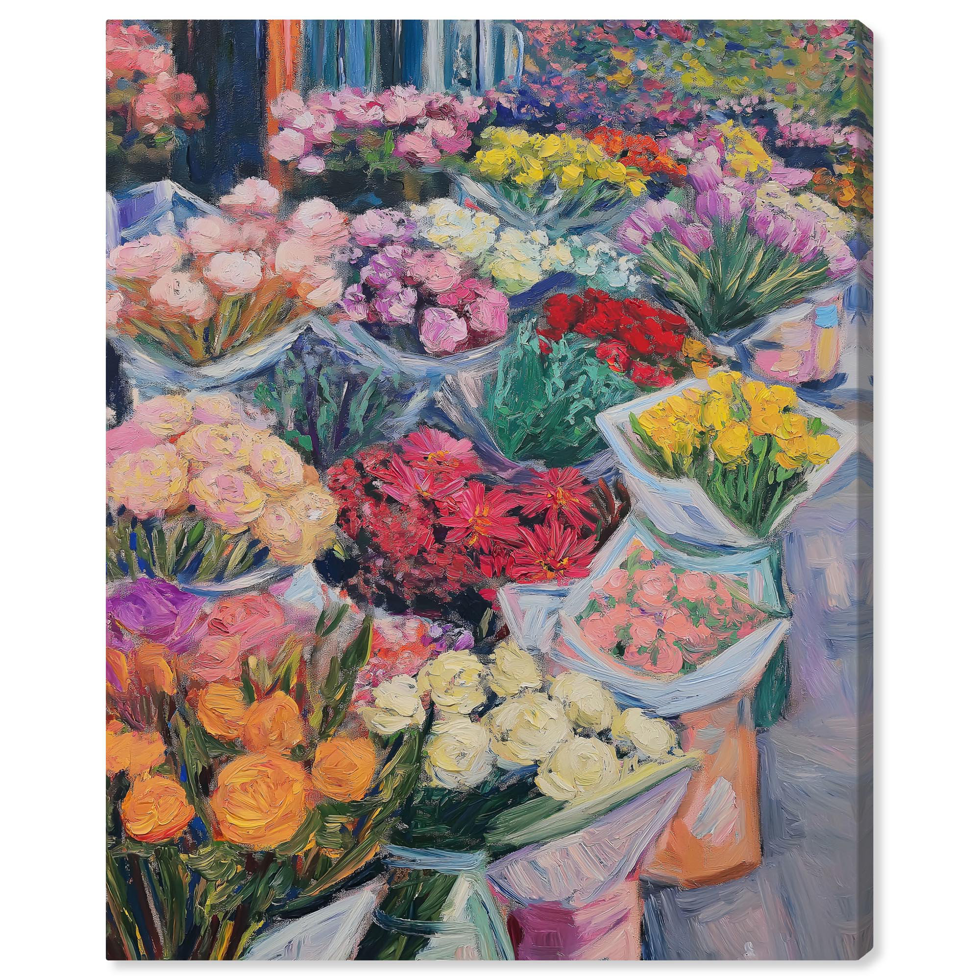 Art Remedy Market Blooms I Canvas Floral Paintings by Art Remedy | Wayfair