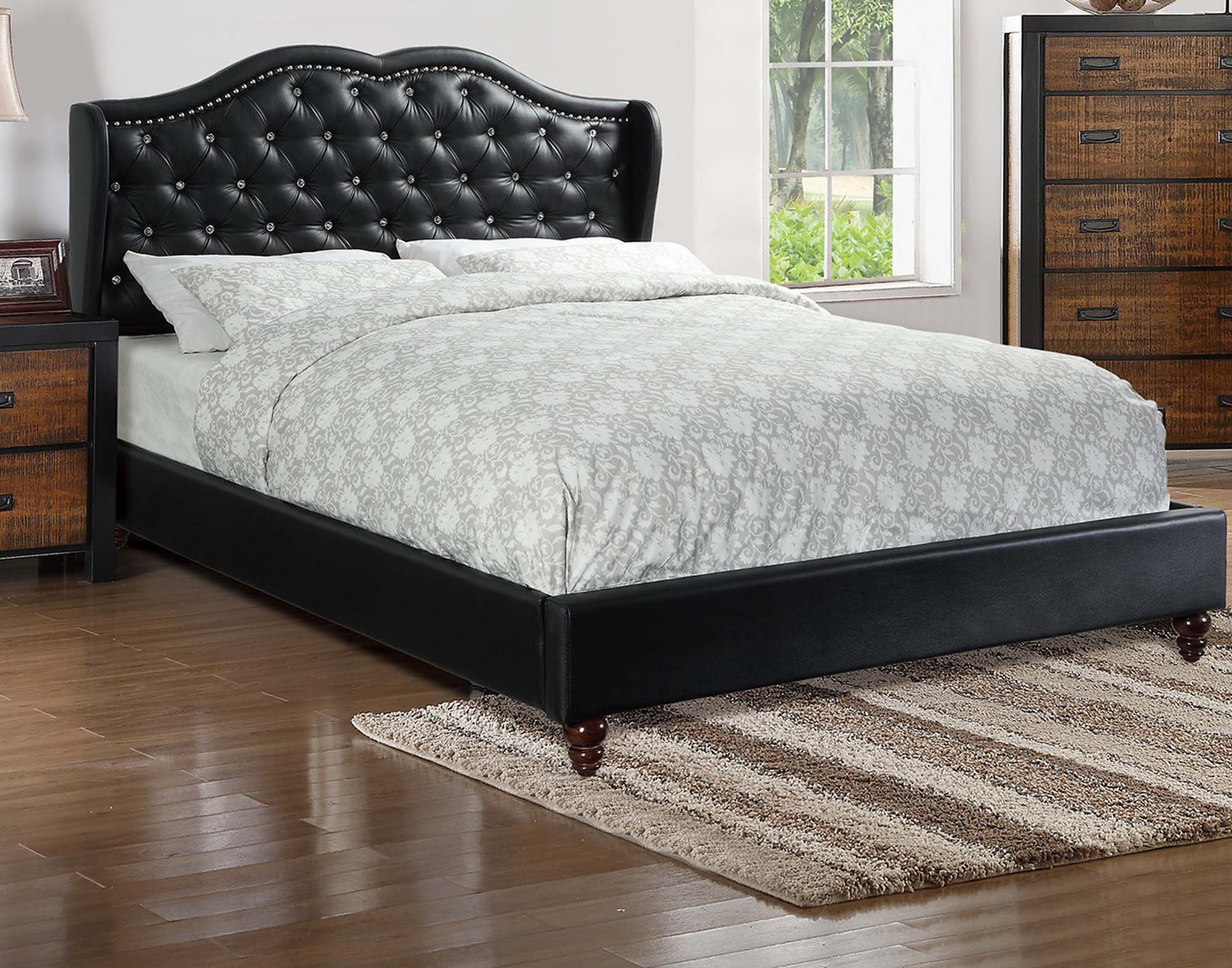 Alcott Hill Faux Leather Upholstered Tufted Bed Frame - Wayfair Canada