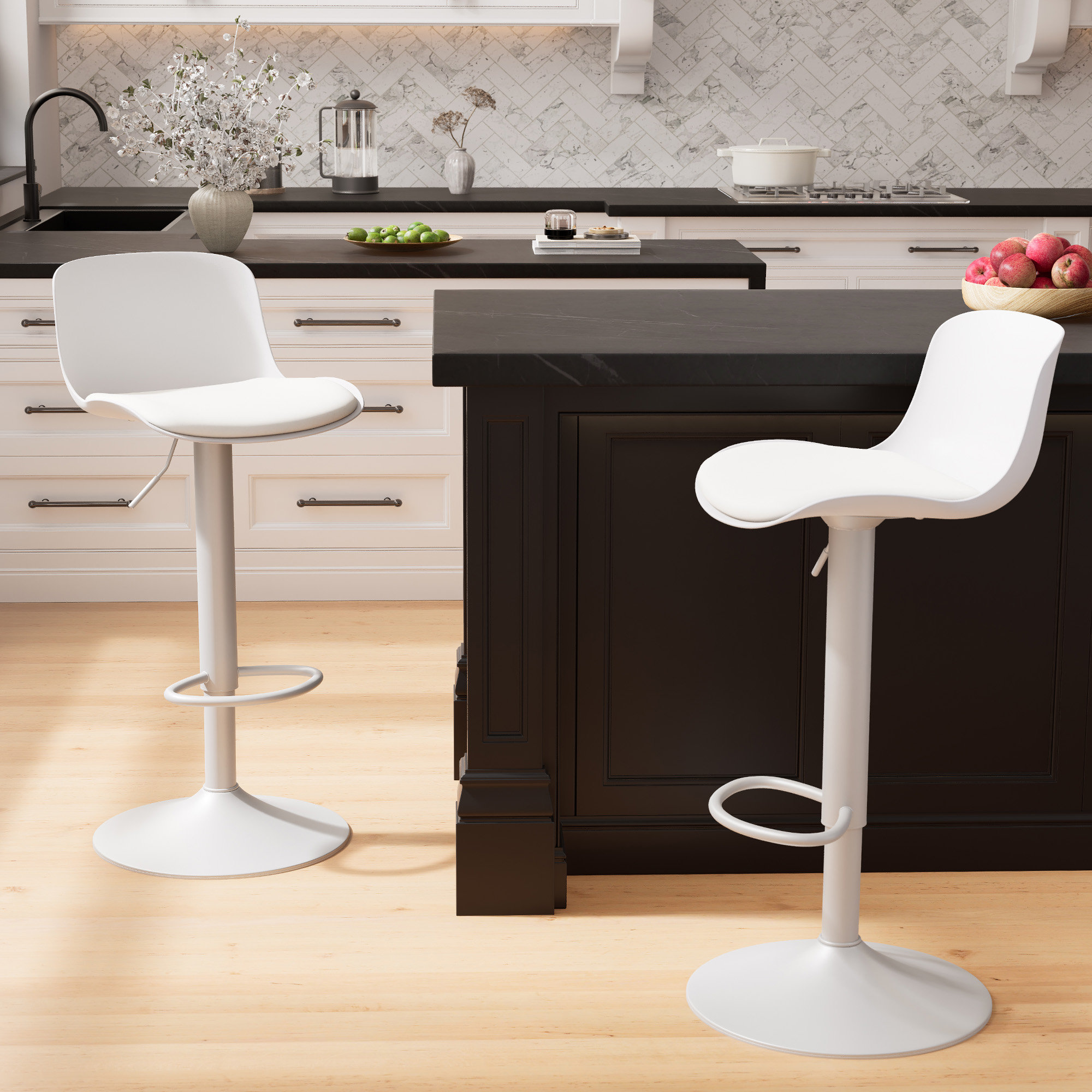 Corrigan Studio® Paytton Swivel Upholstered Adjustable Height Counter ...