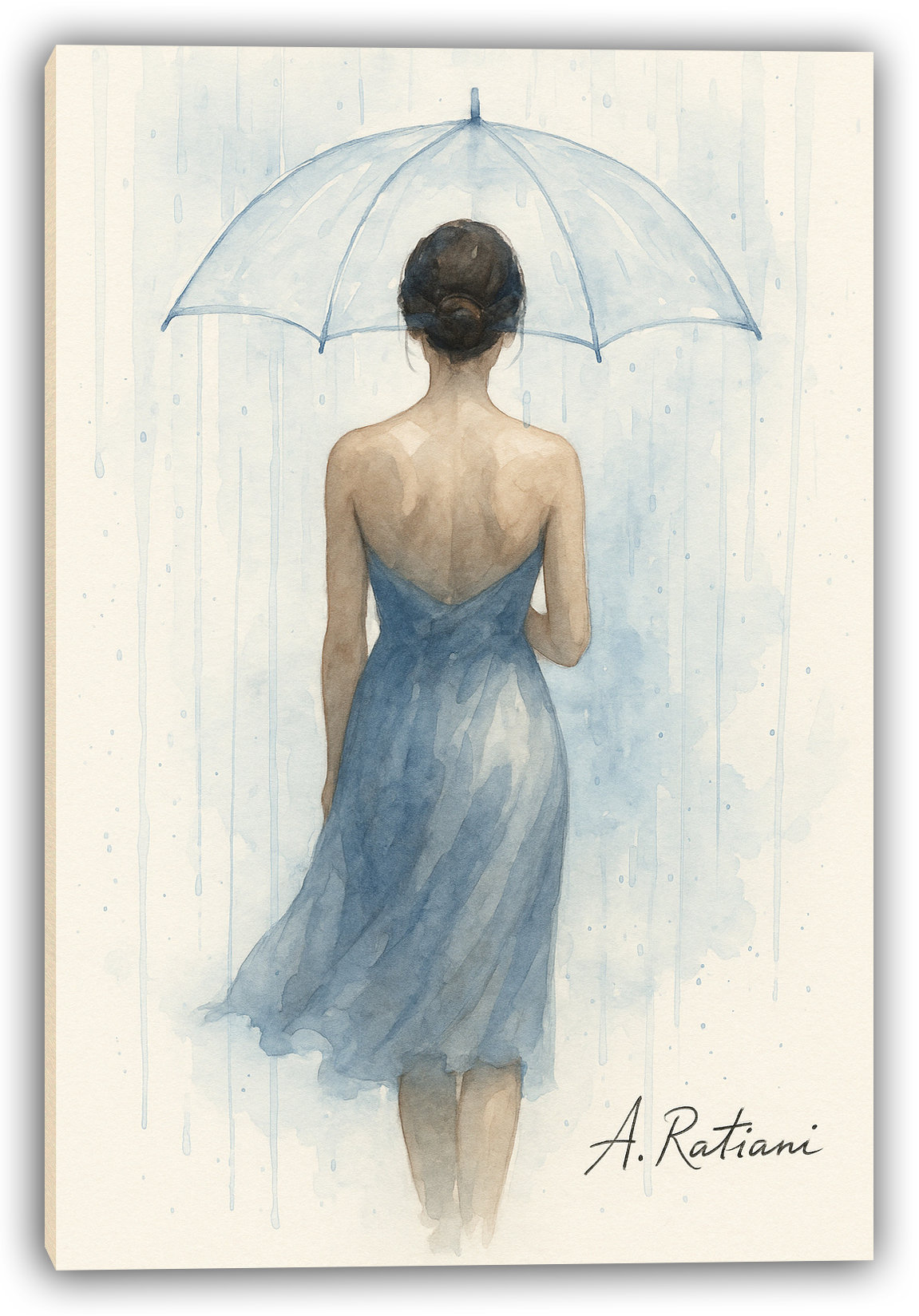 Dovecove Grace in the Rain - Wrapped Canvas Wall Art | Wayfair