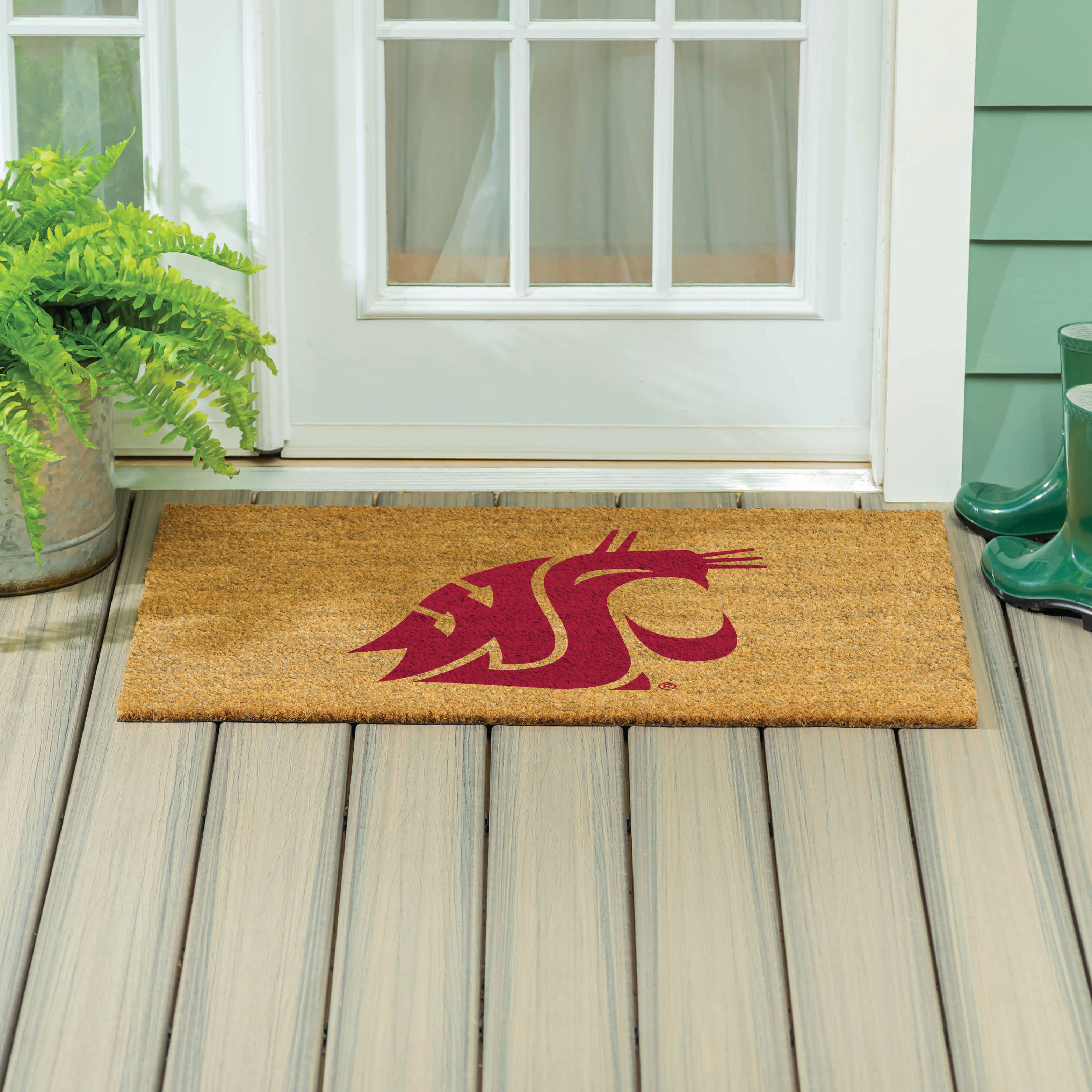 Ophelia & Co. Washington State University Large Full Color Coir Mat, 36 ...