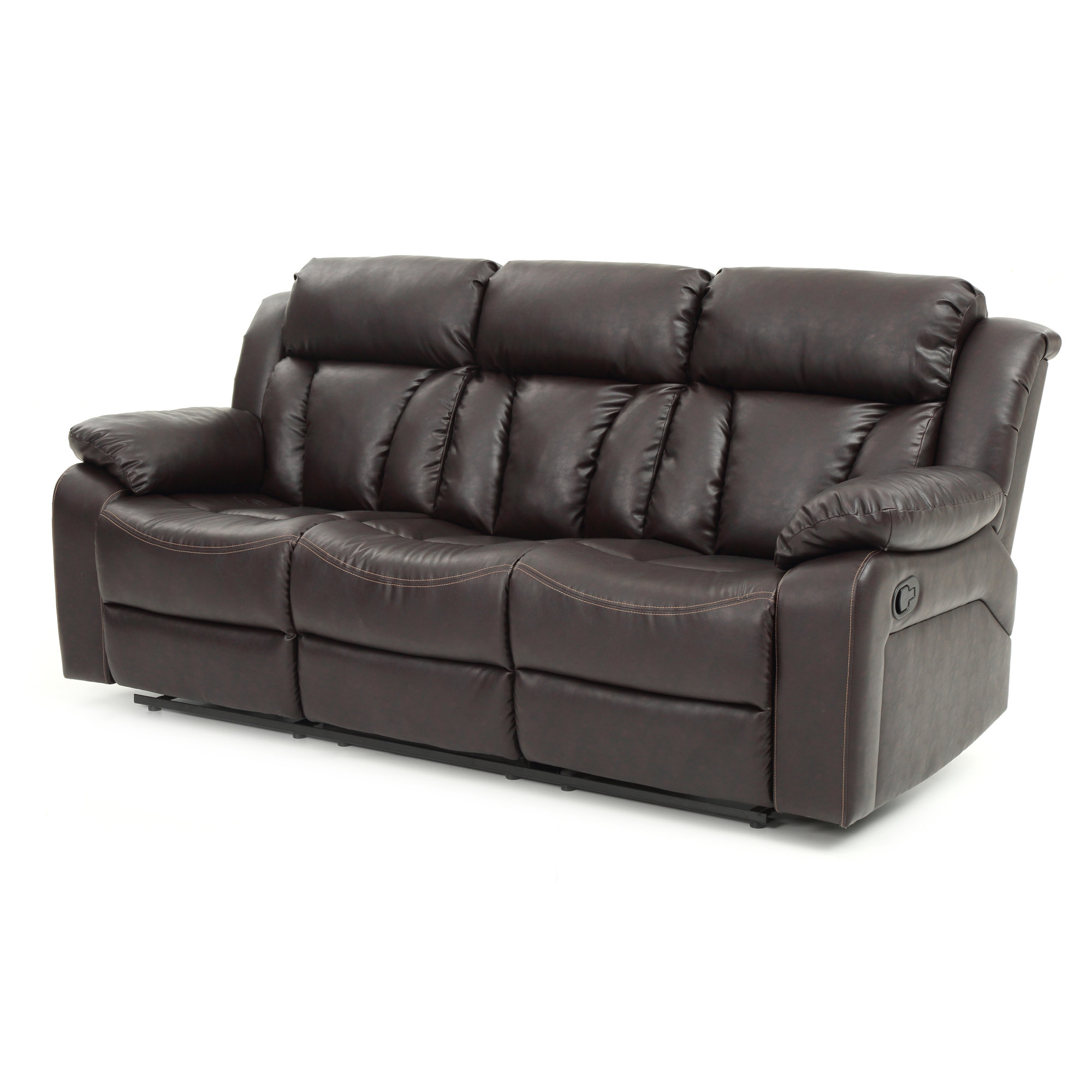 Hokku Designs Comfortable Reclining Sofa Pu Modern Relaxation - Dark ...
