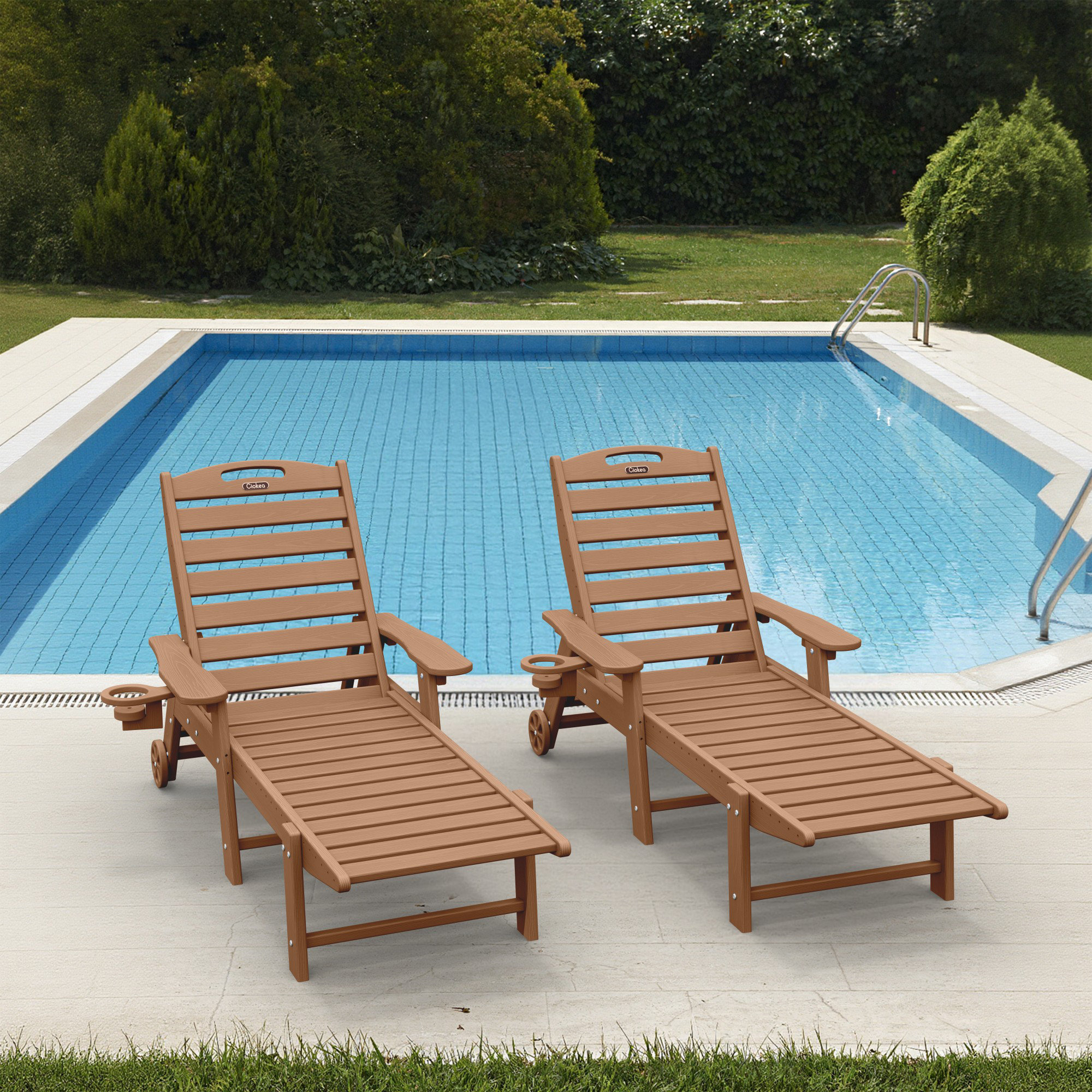 Red Barrel Studio® Lounge Chair Outdoor Swimming Pool Lounge Chair With ...
