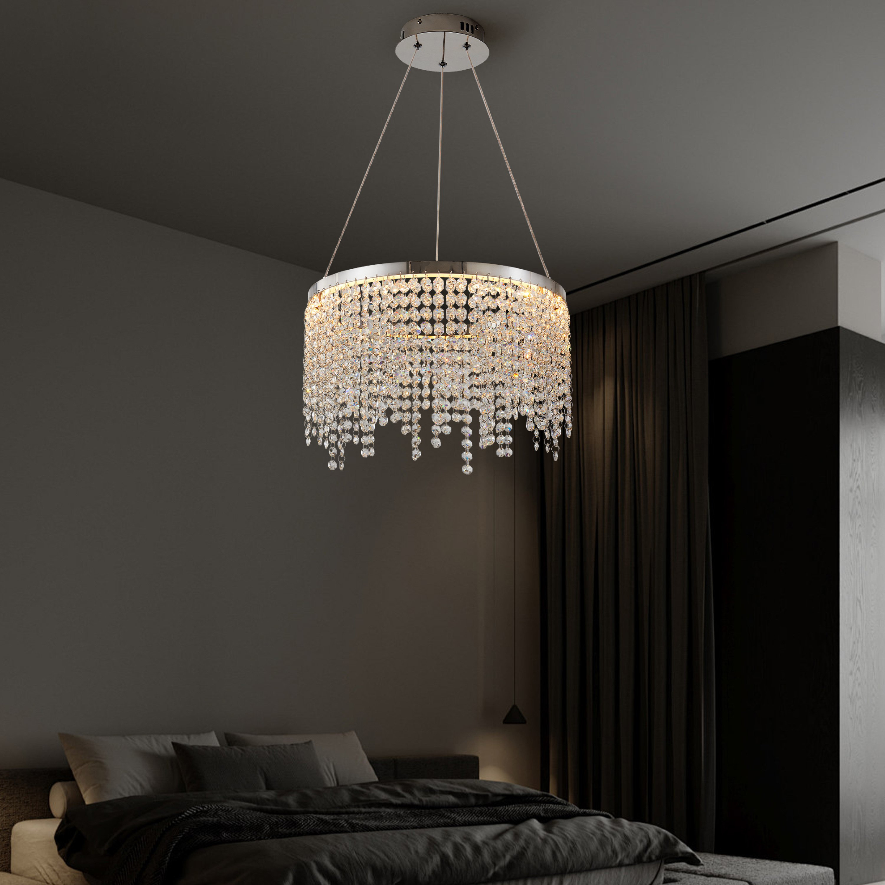 Mercer41 15.7-inch Modern LED Crystal Chandeliers - Wayfair Canada