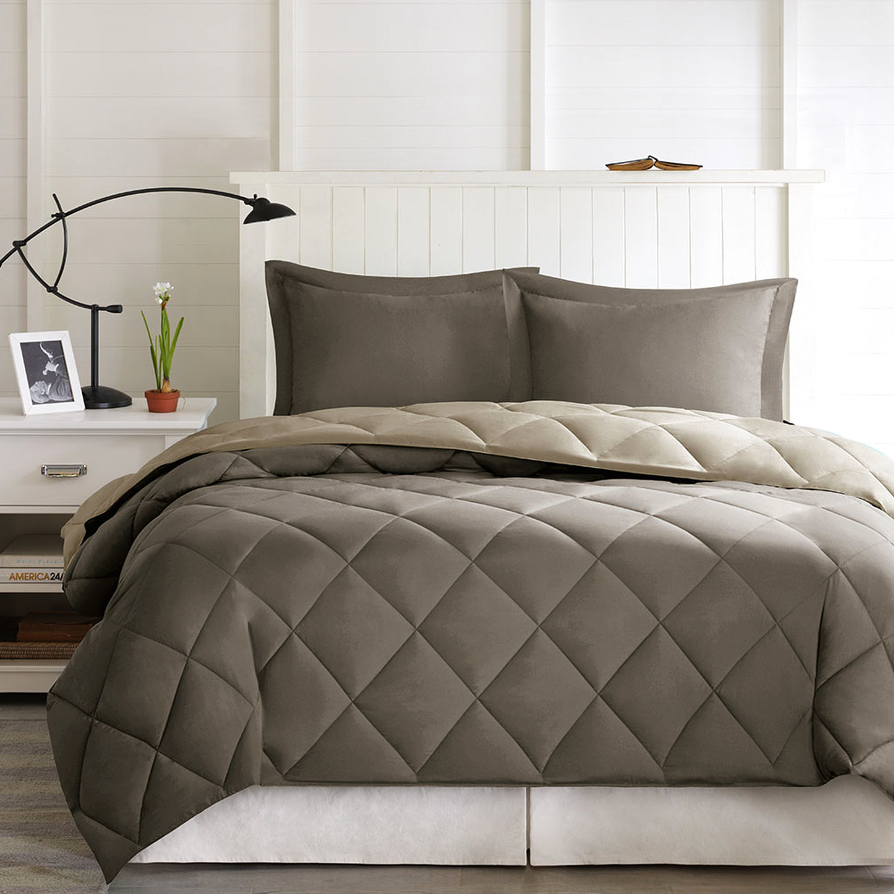 SnugglySolace Comforter With 3M - , 2 Shams Hidden Zipper, Reversible ...