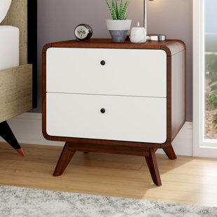 Red Wood Nightstands You'll Love | Wayfair