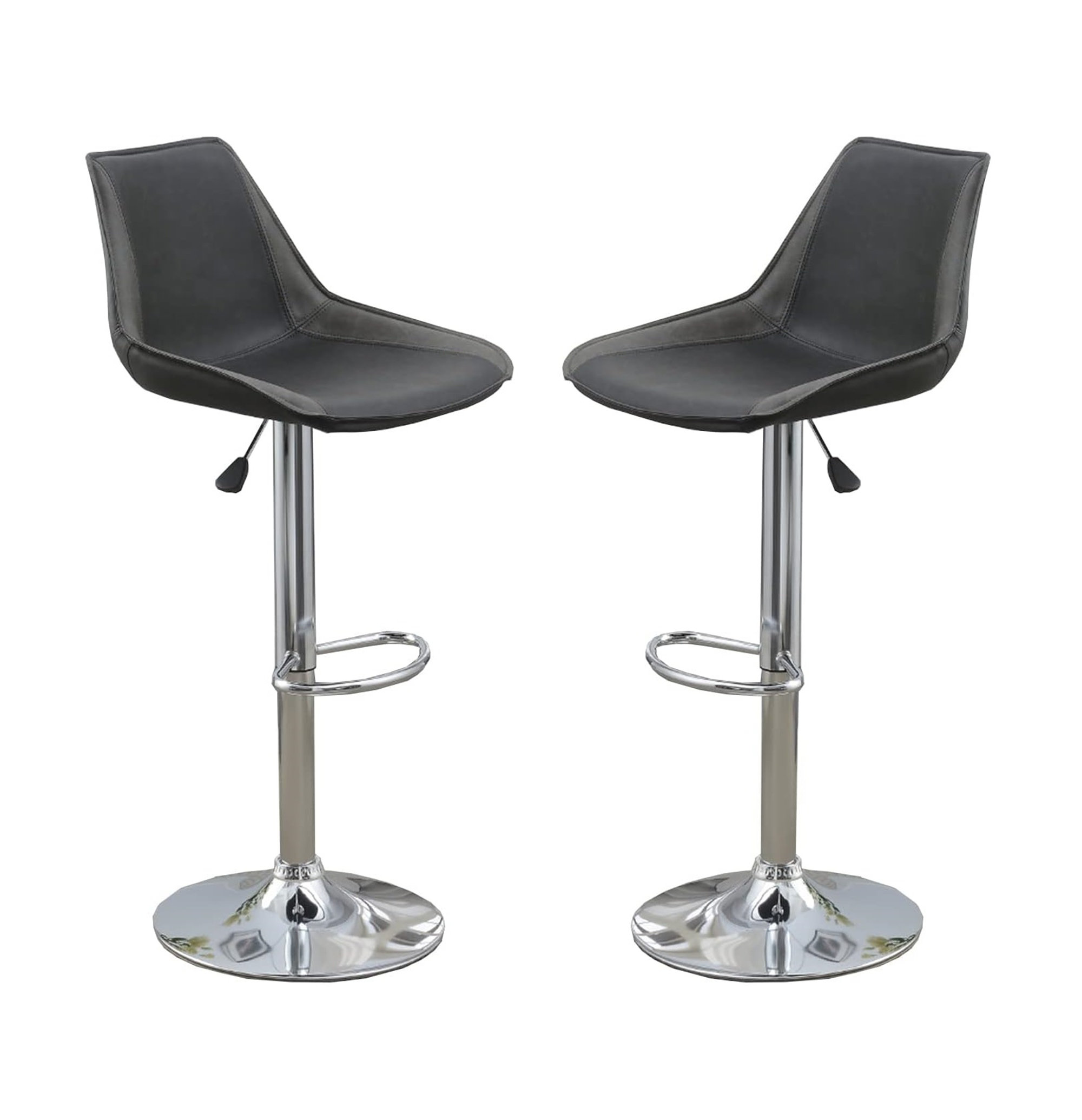 Hokku Designs Dining Kitchen Adjustable Bar stool Chair Ebony Colour ...