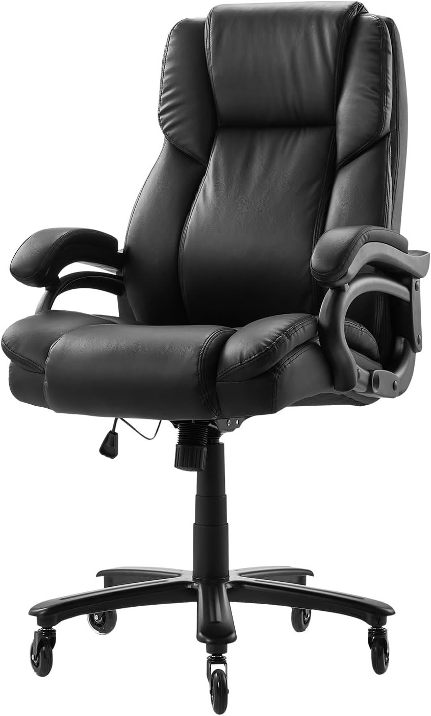 Hokku Designs Executive Office Chair With Knob-Control Lumbar Support ...