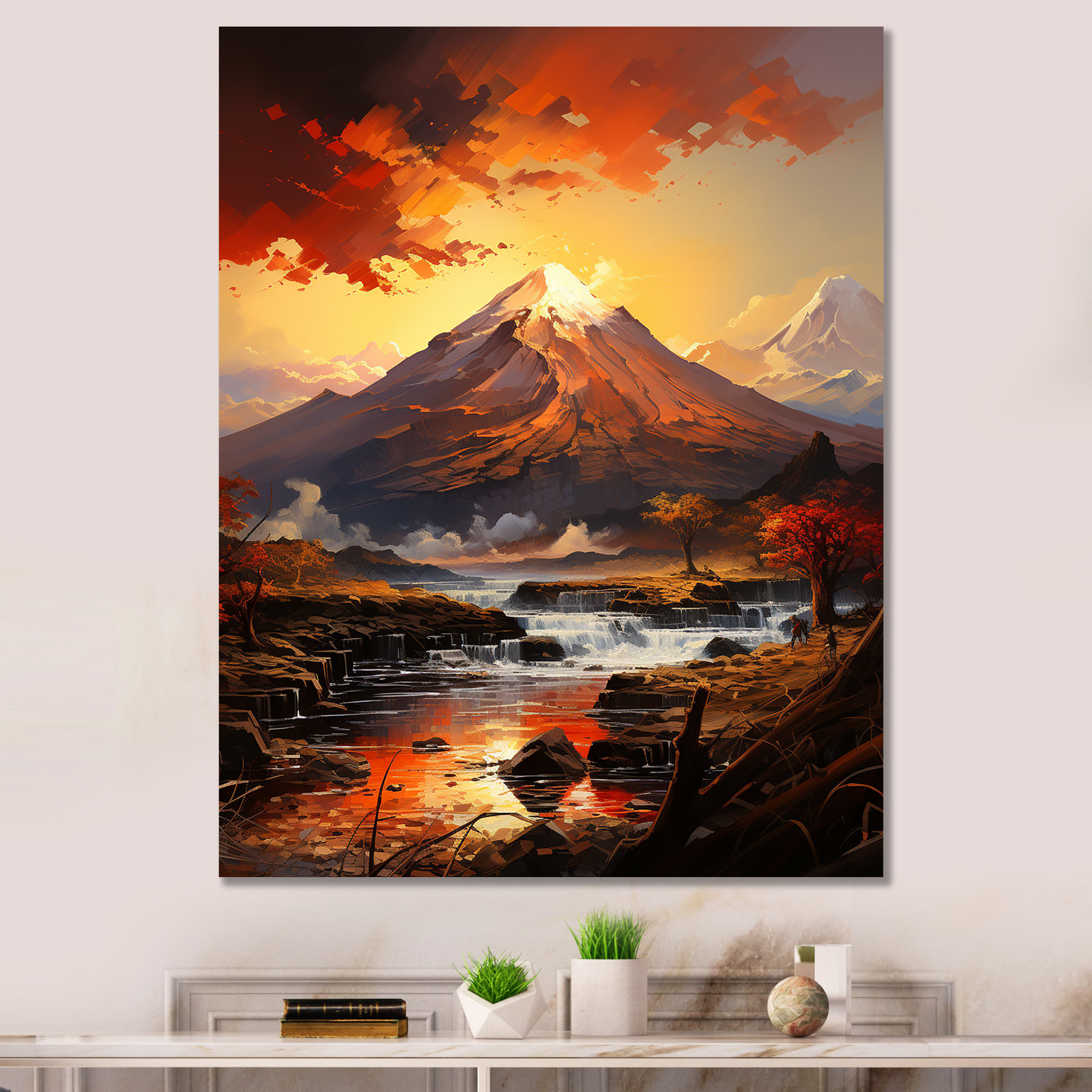 Design Art Volcano Volcanic Crust On Canvas Print | Wayfair