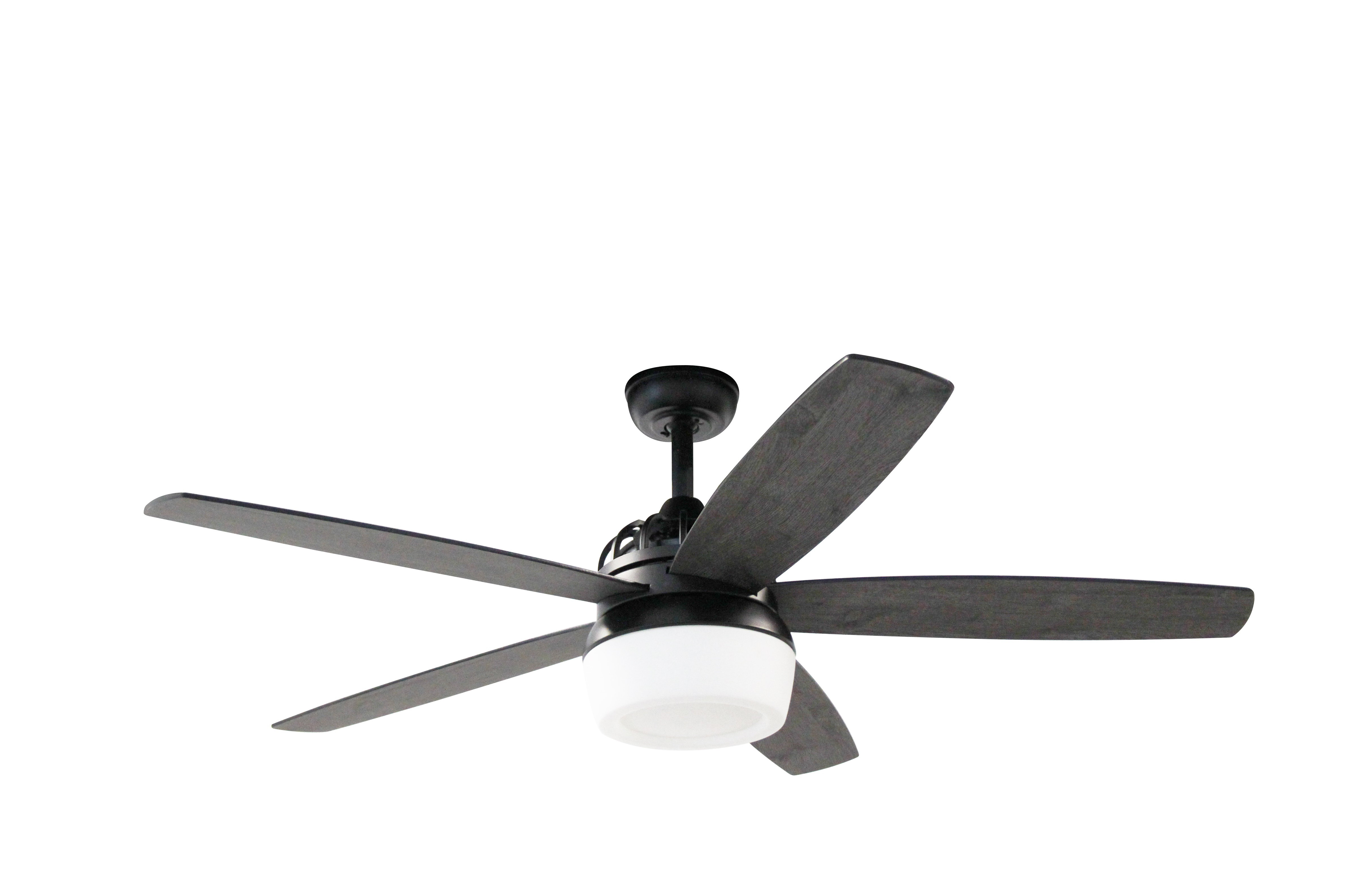 Ebern Designs Pueblo 52 inch Classic Matte Black Indoor Ceiling Fan ...