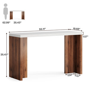 Wrought Studio™ Counter Height Dining Table With Faux Marble Finished ...