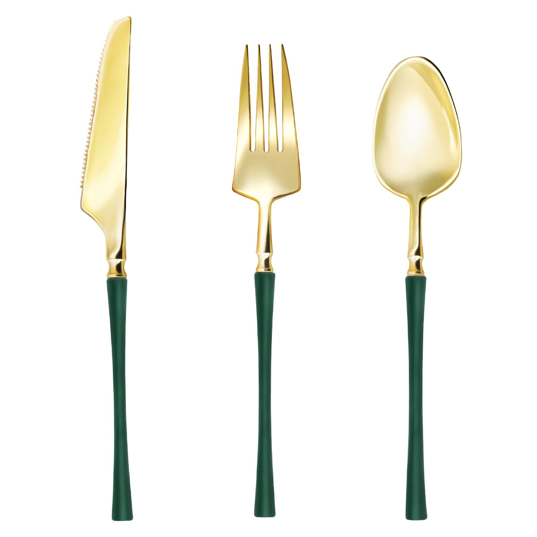 Mercer41 150-Piece Gold Plastic Silverware Set with Handles – High-End ...