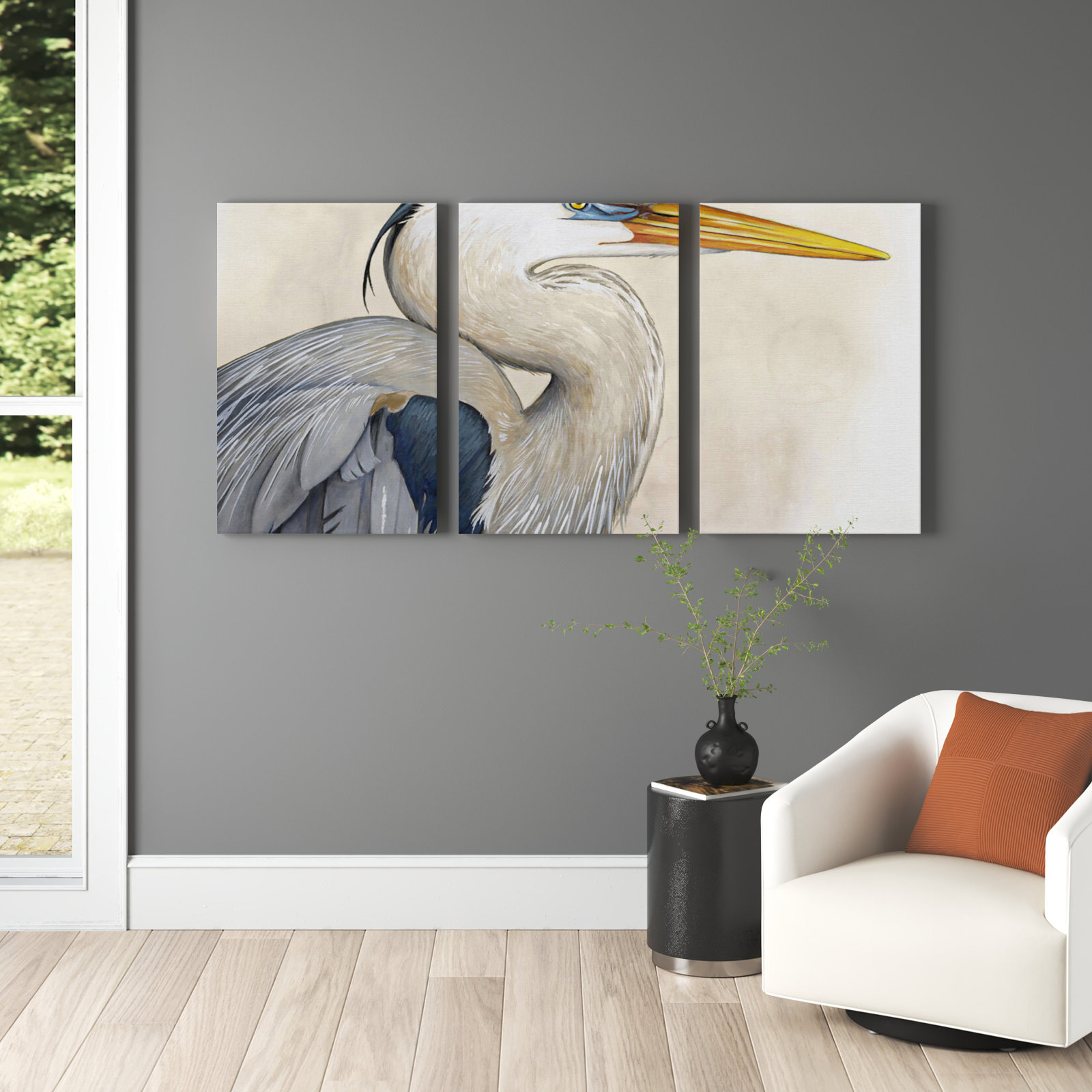 Beachcrest Home™ Blue Hunter II- Premium Gallery Wrapped Canvas - Ready ...