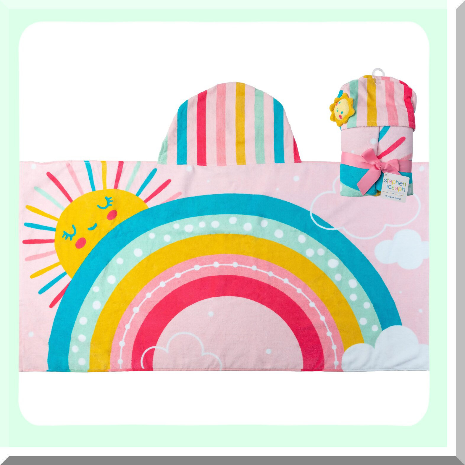 Rosecliff Heights Rainbow Splash Kids Hooded Towel - Super Absorbent ...