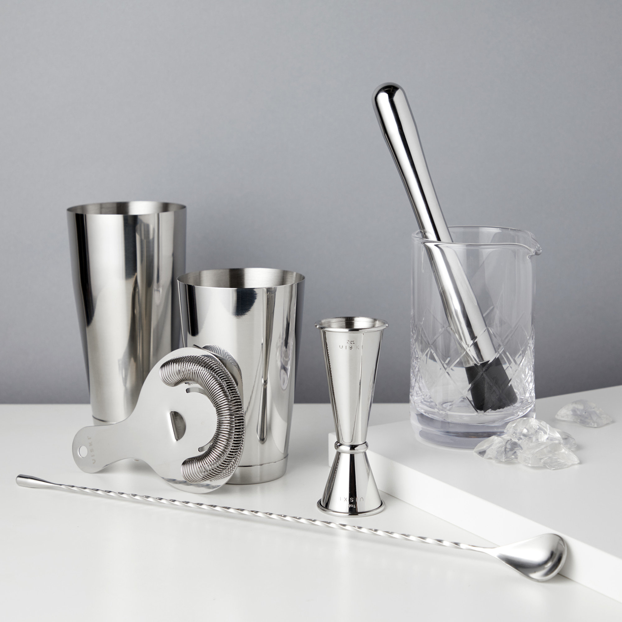 Viski 7-Piece Stainless Steel Barware Set & Reviews | Wayfair