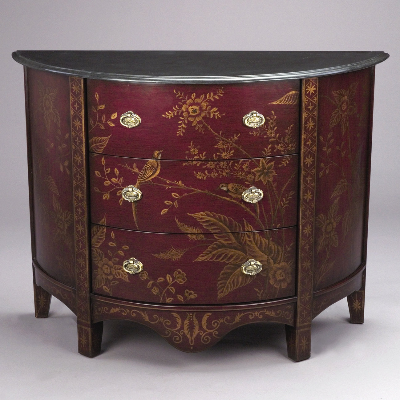 AA Importing 3 Drawer Half Round Cabinet | Wayfair