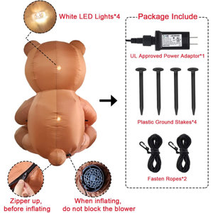 The Holiday Aisle® Inflatable Bear | Wayfair