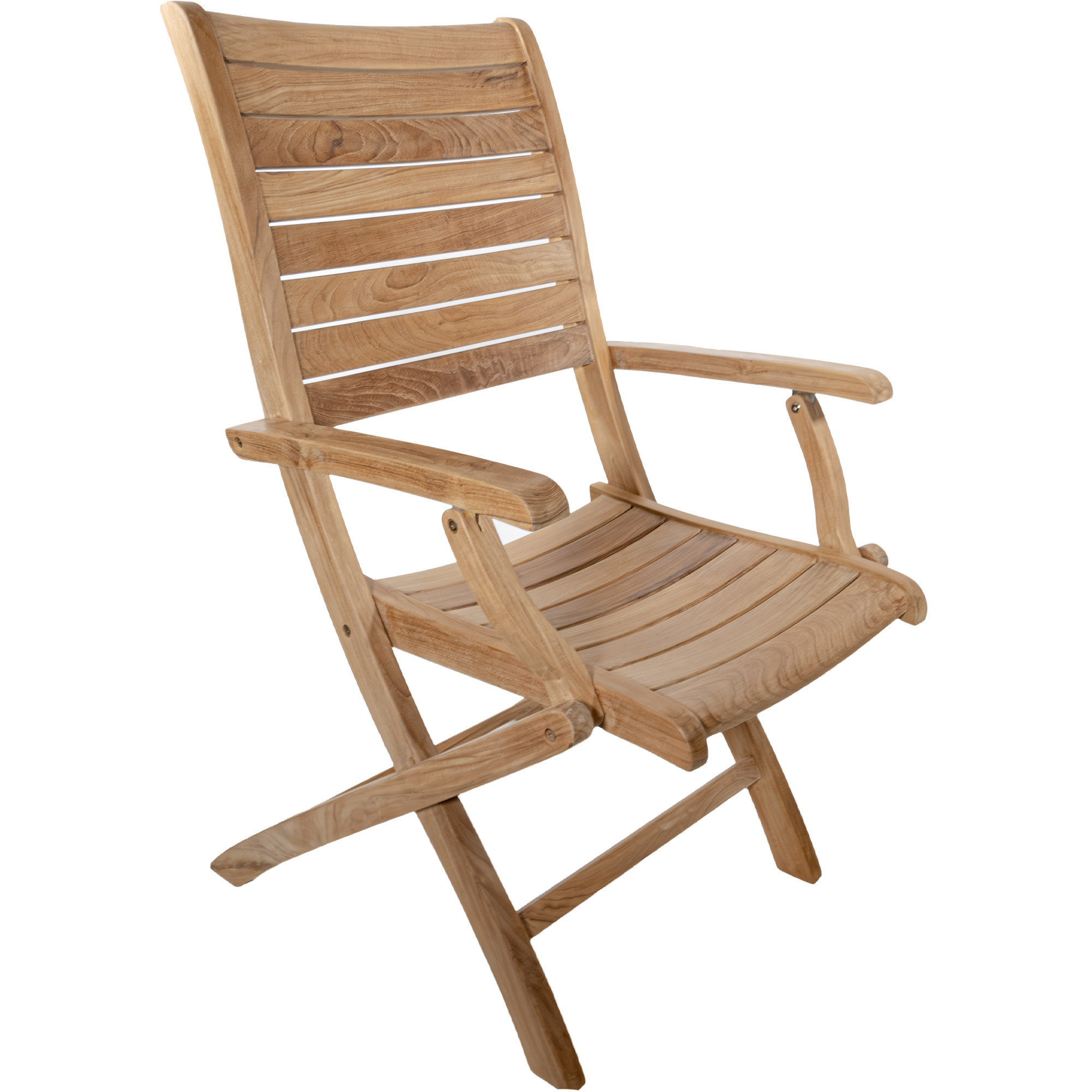 Winston Porter Nordic Teak - Naiel Natural Teak Outdoor Folding Chair ...
