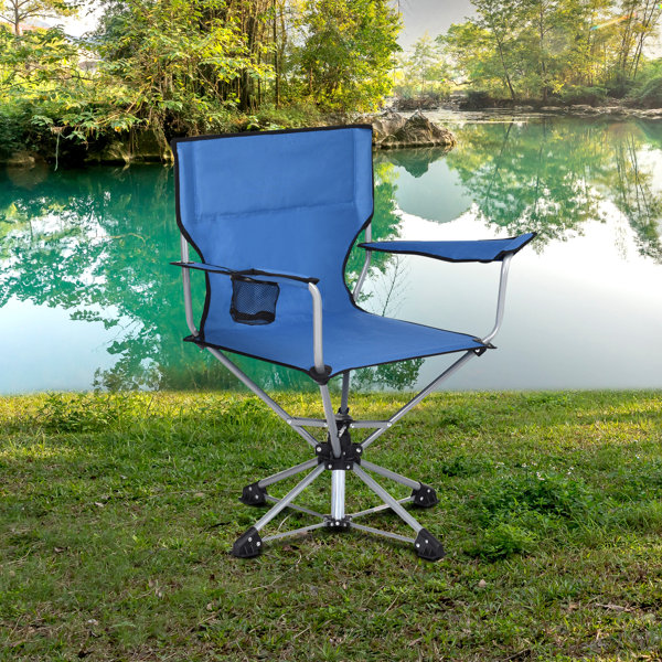 Costway Goplus Collapsible Portable Swivel Camping Chair 360degreesfree ...