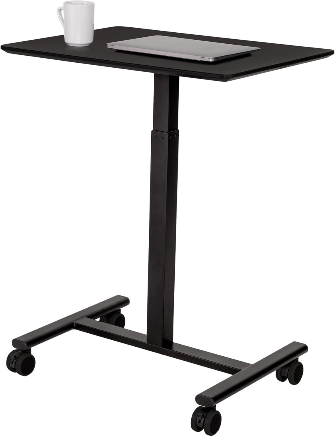Latitude Run® Height Adjustable Pneumatic Laptop Sit Stand Desk Mobile ...