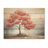 Lark Manor Fiery Red Maple Tree - Tree Maple Wood Art On Natural Pine ...