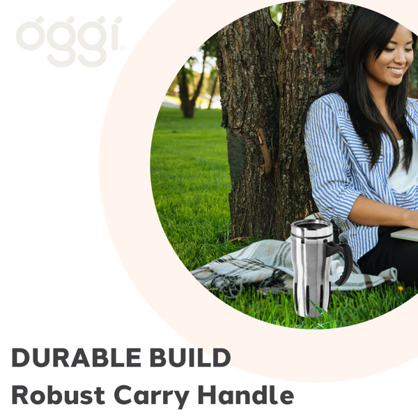 Oggi Refresh Multigrip Stainless Steel Thermal Travel Mug (470 Ml, 16 ...