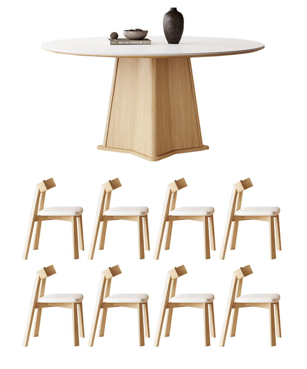 A Zoetic Home Home modern simple cream wind dining table set | Wayfair