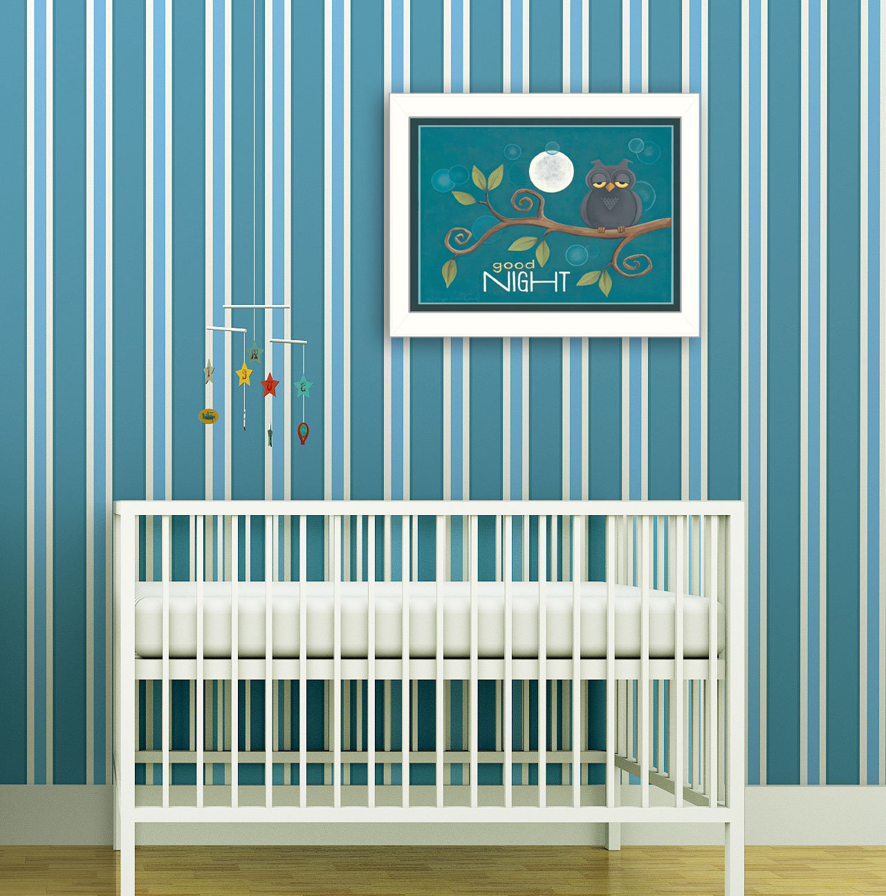 Trendy Decor 4U Good Night Framed Wall Art for Living Room, Home Wall ...