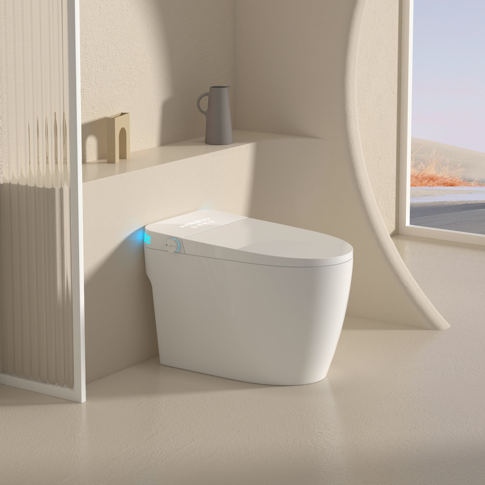 Beslend Smart Toilet B-TP209921 with Voice Control and Bubble Shield ...