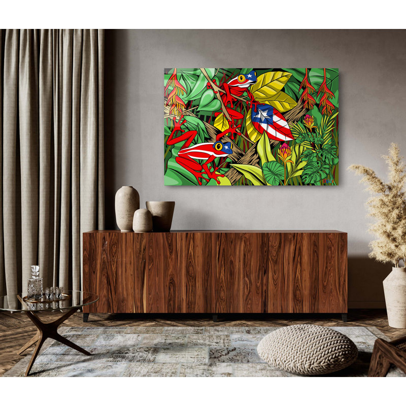 Bay Isle Home™ Puerto Rican Coqui Frogs, Puerto Rico Wall Art, Printed ...