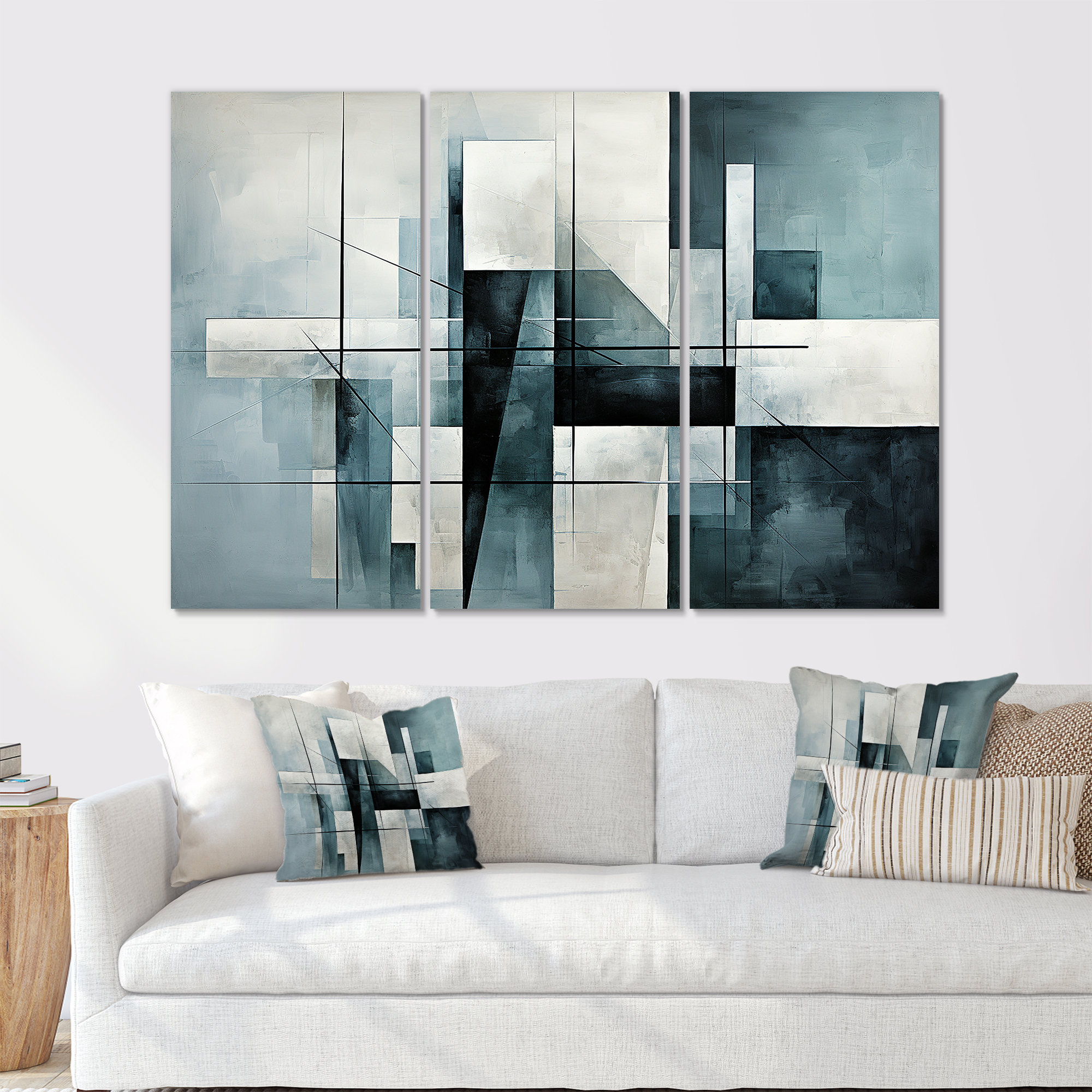 Ivy Bronx Cubism Grey Monochromatic Abstraction I - Cubism Wall Art ...