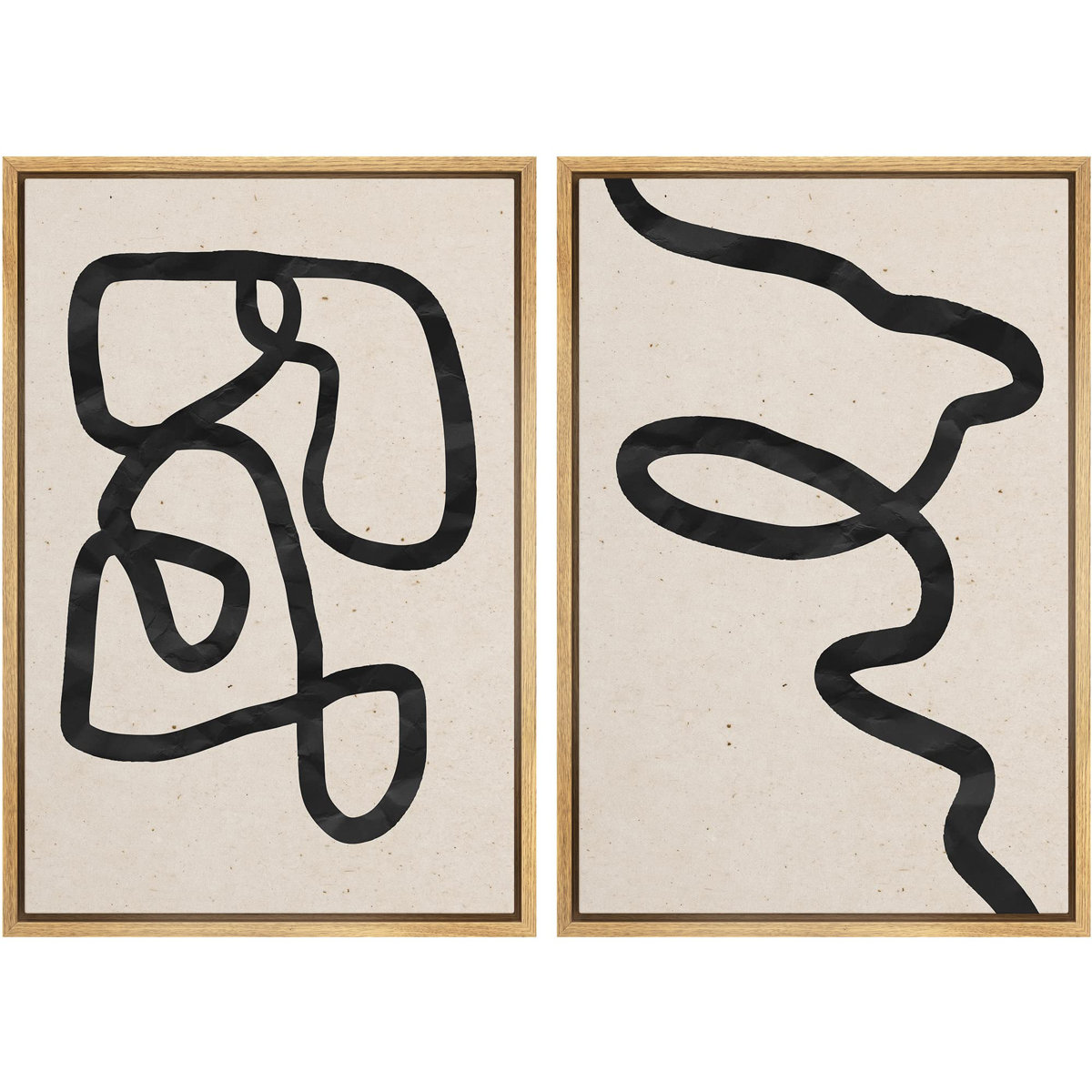 wall26 Geometric Line Art Collage Abstract Shapes Modern Art Wall Decor ...