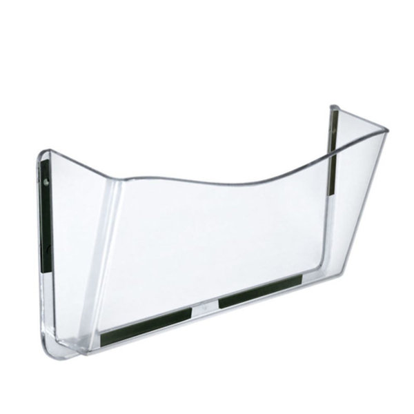Azar Displays Clear Plastic Wall Mount File Holder with Magnets, 4-Pack ...