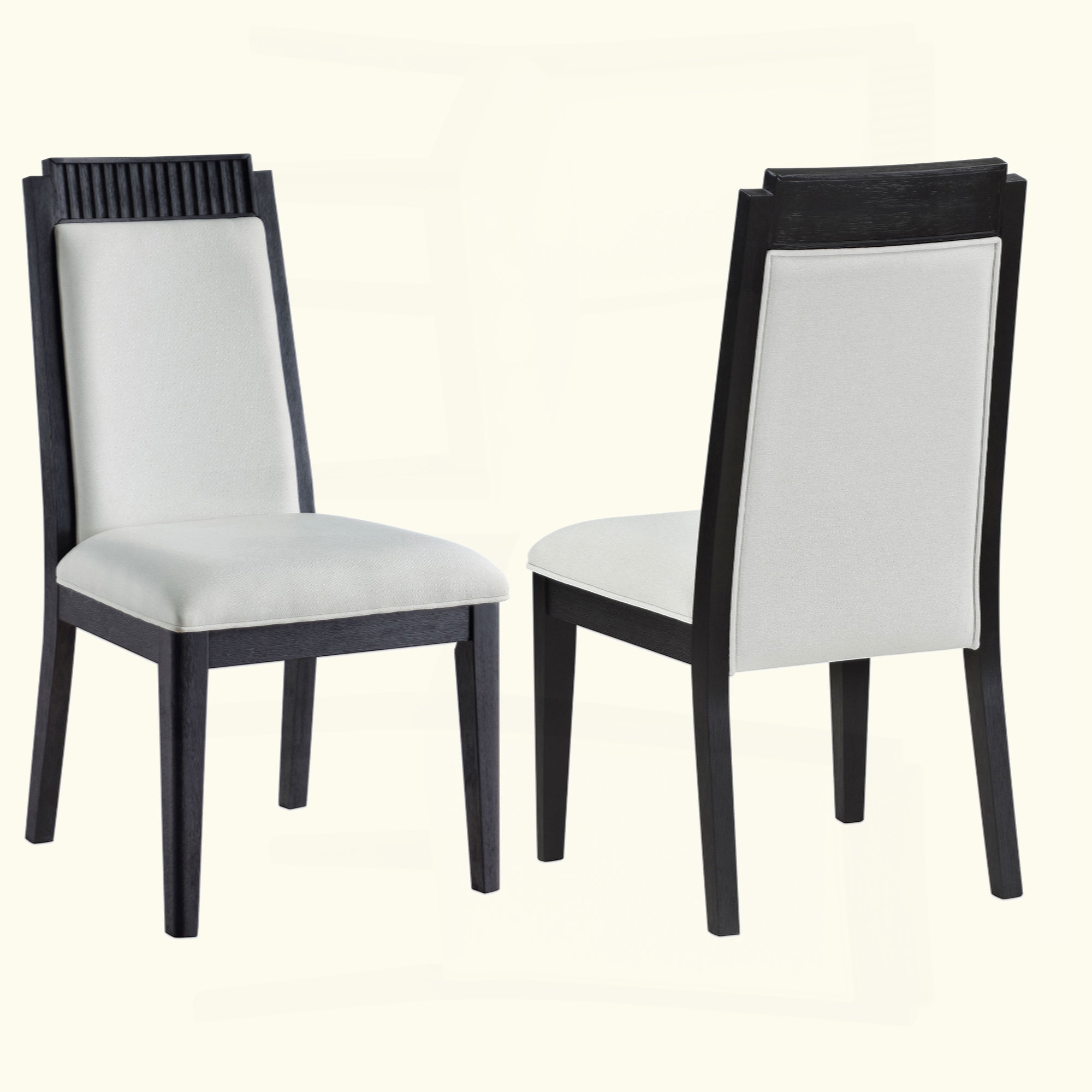 One Allium Way® Transitional 2Pc Set Wood Dining Side Chair Upholstered ...