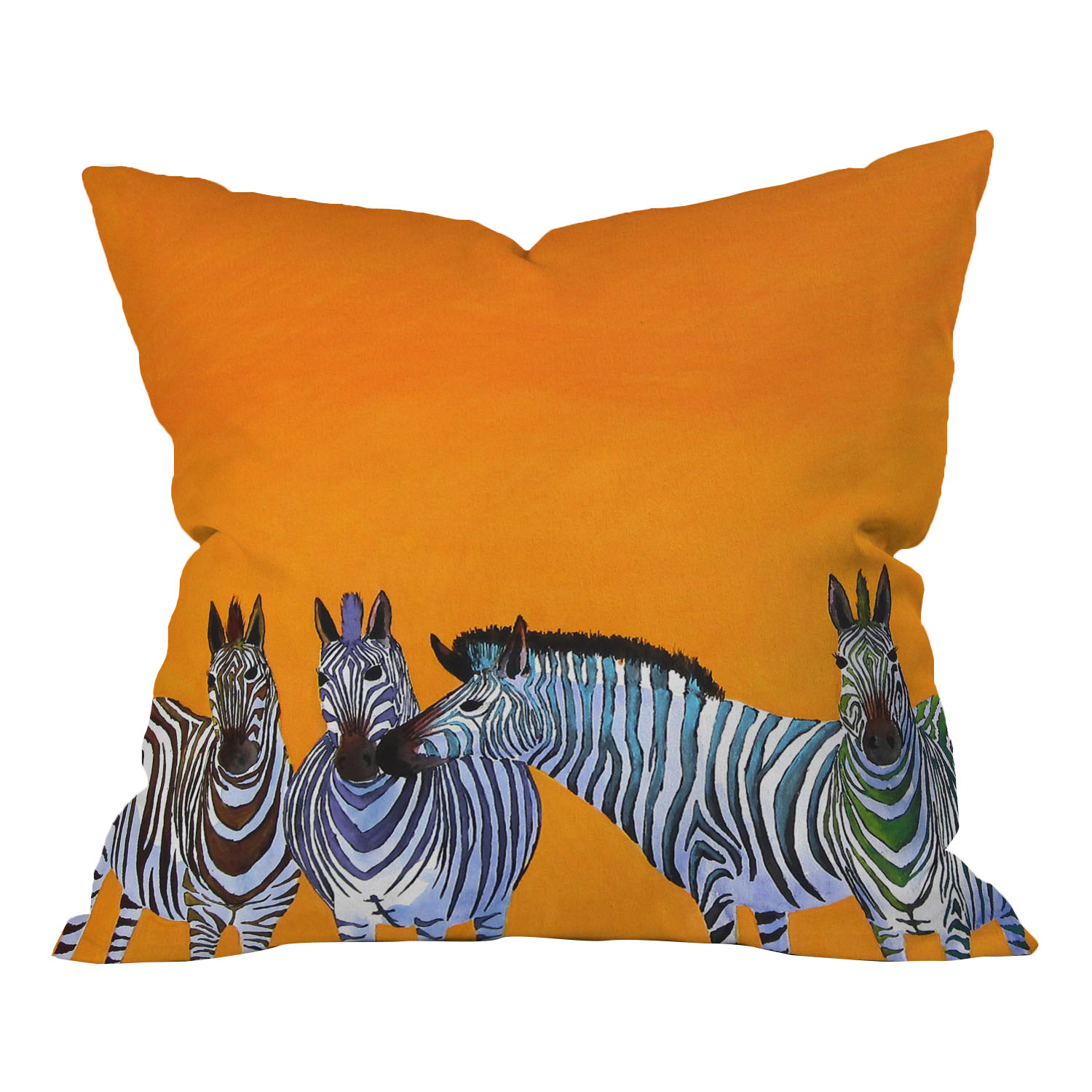 Deny Designs Candy Stripe Zebra Throw Pillow | Wayfair