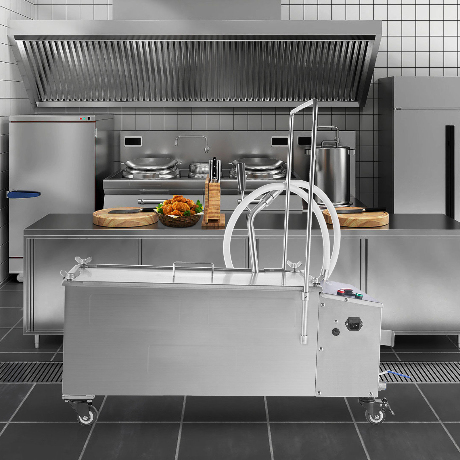 VEVOR Fryer Oil Filter Commercial Cooking Oil Filtration System 55L ...