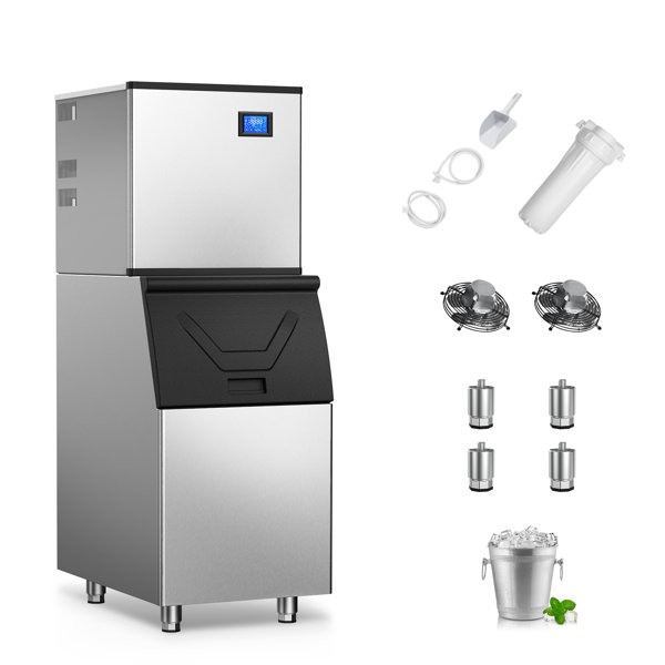 Tittla 22-inch 420 lb. /day Commercial Ice Maker , Air-cooled Stainless ...