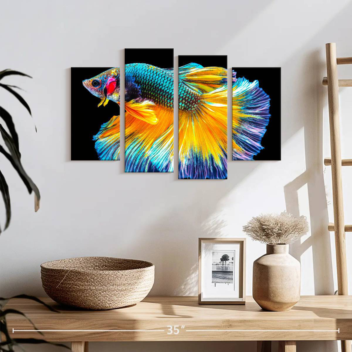 Ebern Designs Brampt Multicolored Betta Fish | Wayfair