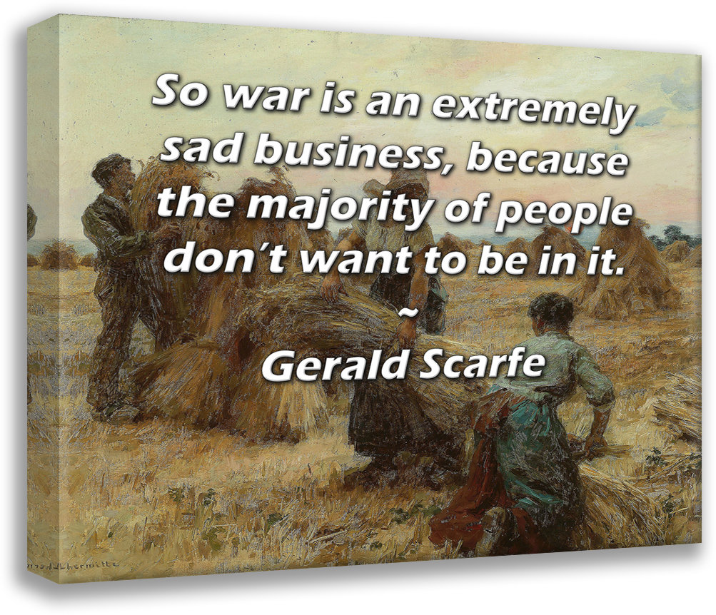 Trinx ArtsyQuotes Gallery Wrapped Canvas By Gerald Scarfe: "So war is ...