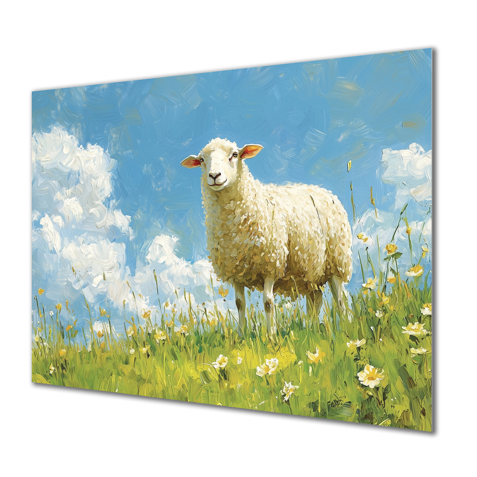 August Grove Quiet Pasture Sheep Portrait - Sheep Metal Art - Wayfair ...