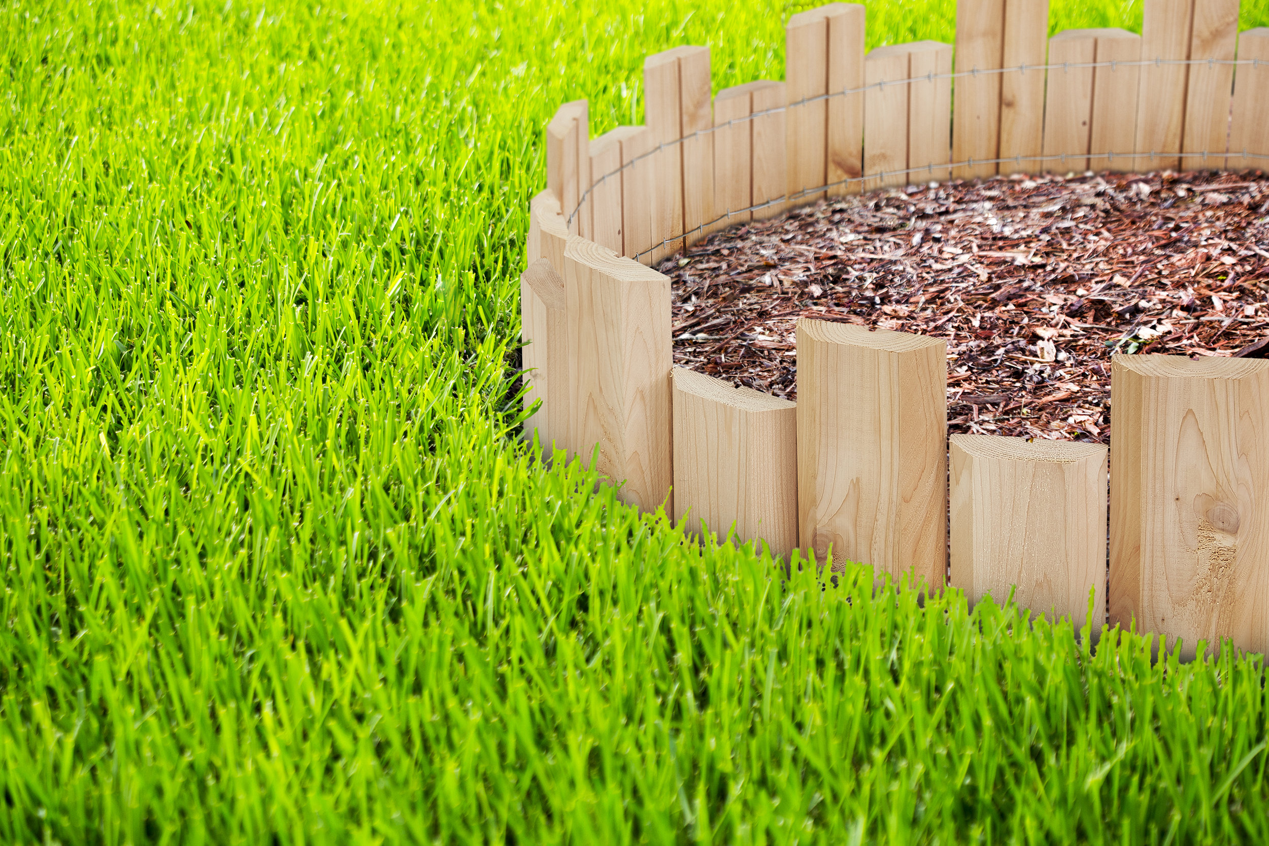 Greenes Fence 18 In. W X 7 In. H X 1 In. D Cedar Wood Landscape Edging ...