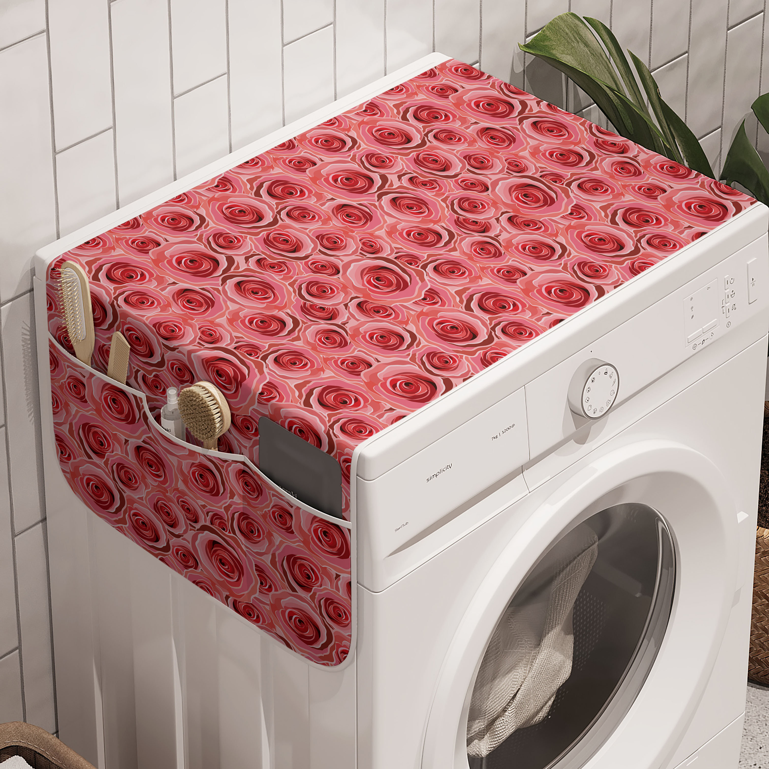 East Urban Home Rose Washing Machine Organizer Pack of 2 47" x 18.5 ...