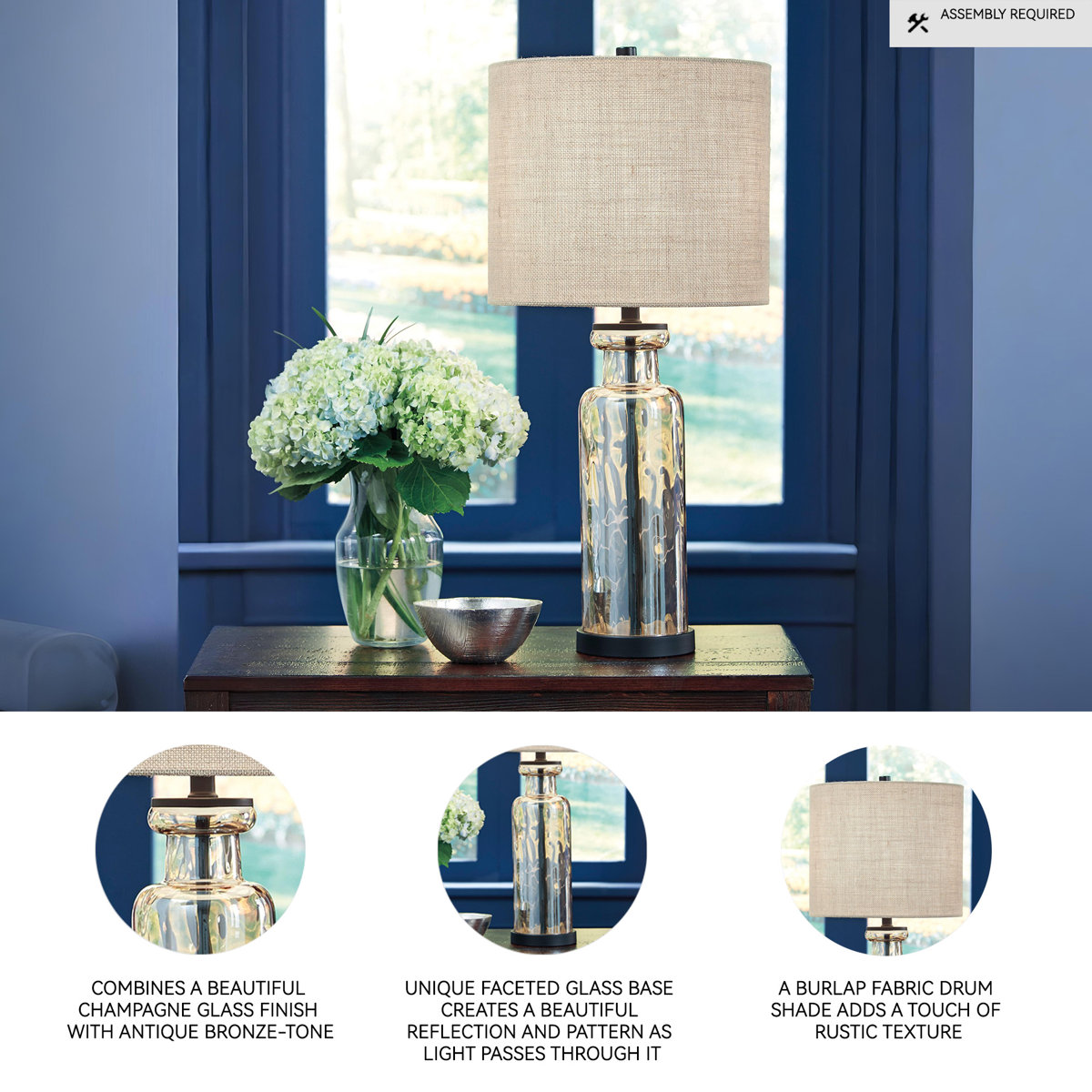 Lark Manor™ Arva 28" Champagne Table Lamp & Reviews | Wayfair