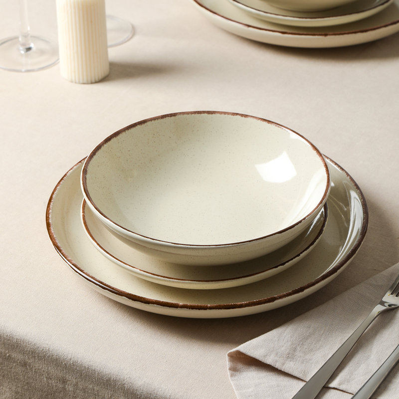 Earth & Clay Heath 24-Piece Dinnerware Set Stoneware | Wayfair