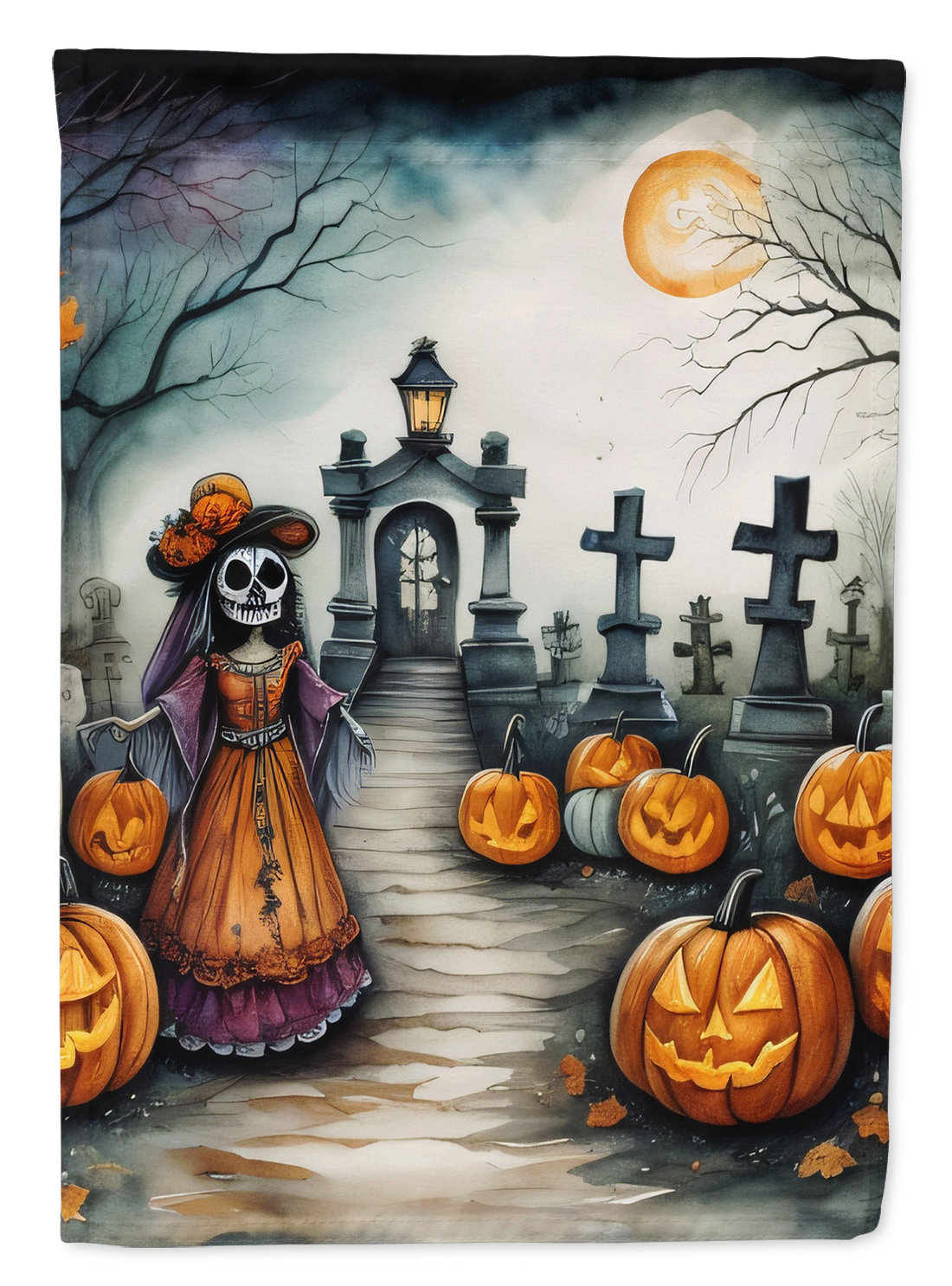 Caroline's Treasures Double Sided 40'' H x 28'' W Polyester Halloween ...