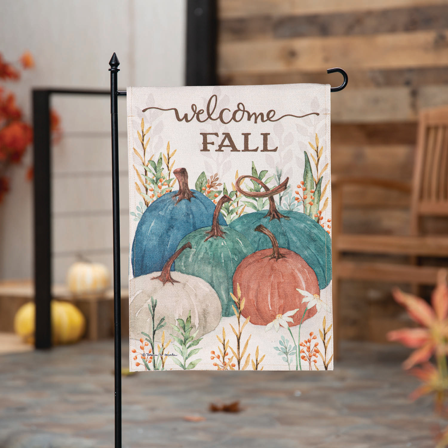 Ophelia & Co. Welcome Fall Pumpkins Garden Flag | Wayfair