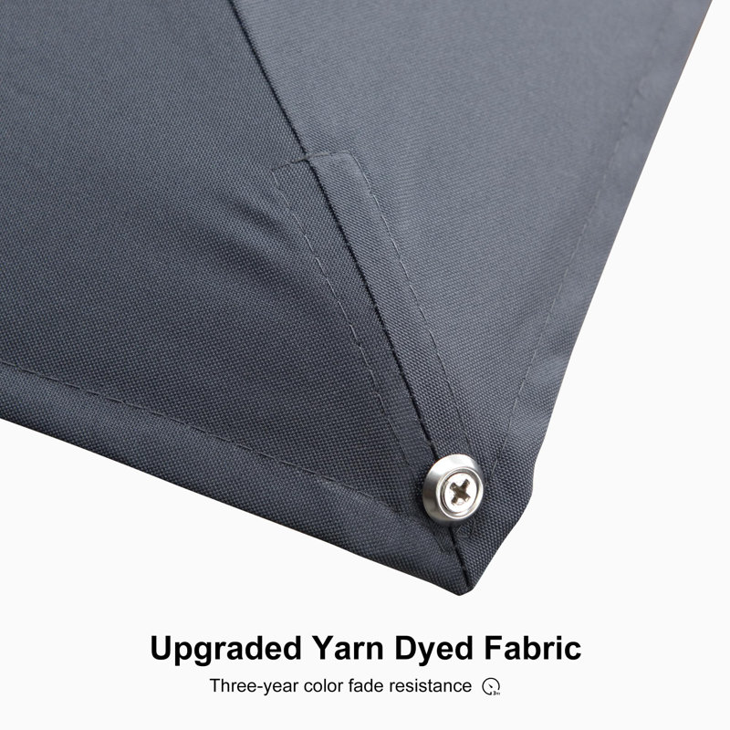 Purple Leaf Outdoor 132" Square Aluminum Cantilever Offset Umbrella ...