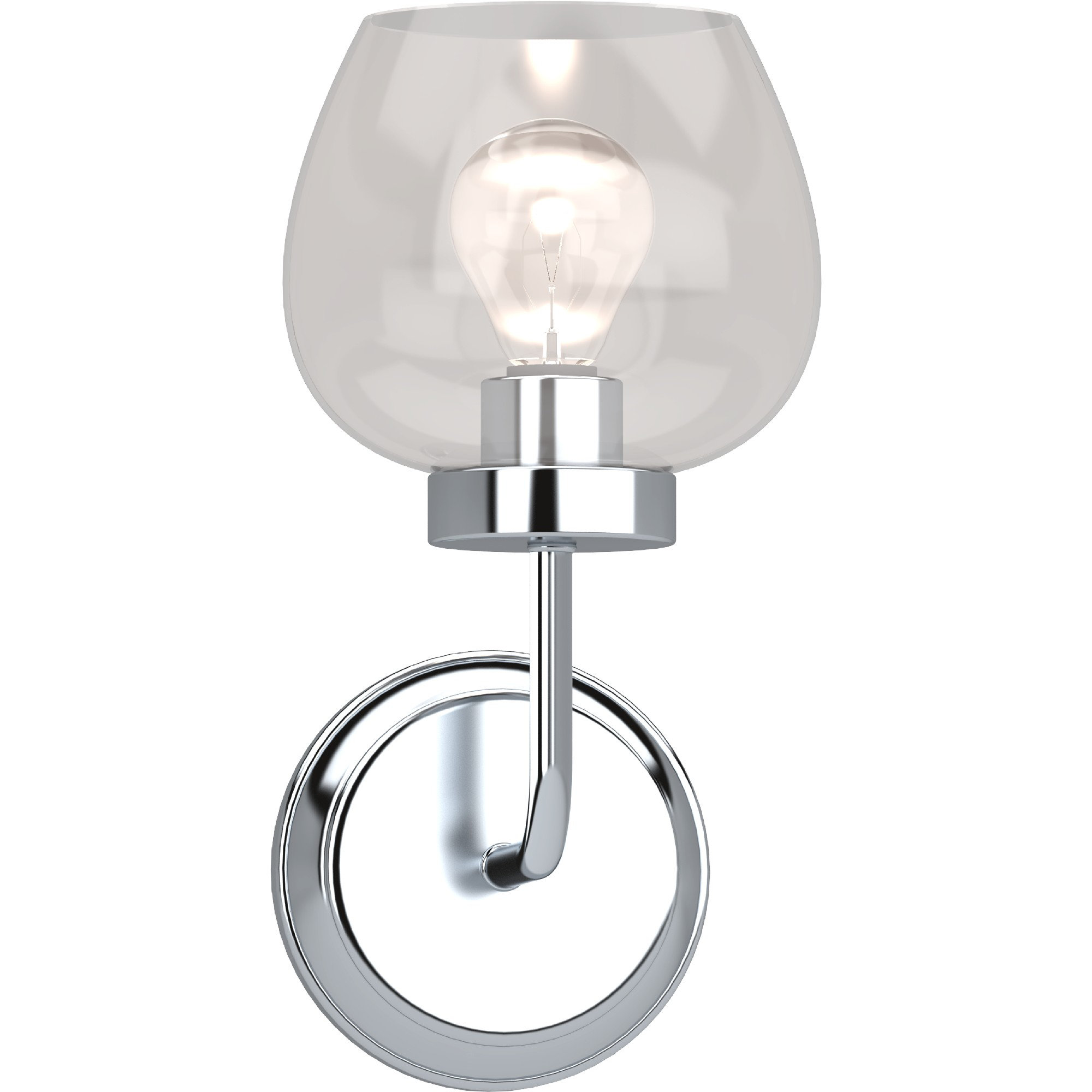 Volume Lighting Aria 5.5 In. Polished Nickel Indoor Vanity Wall Sconce ...